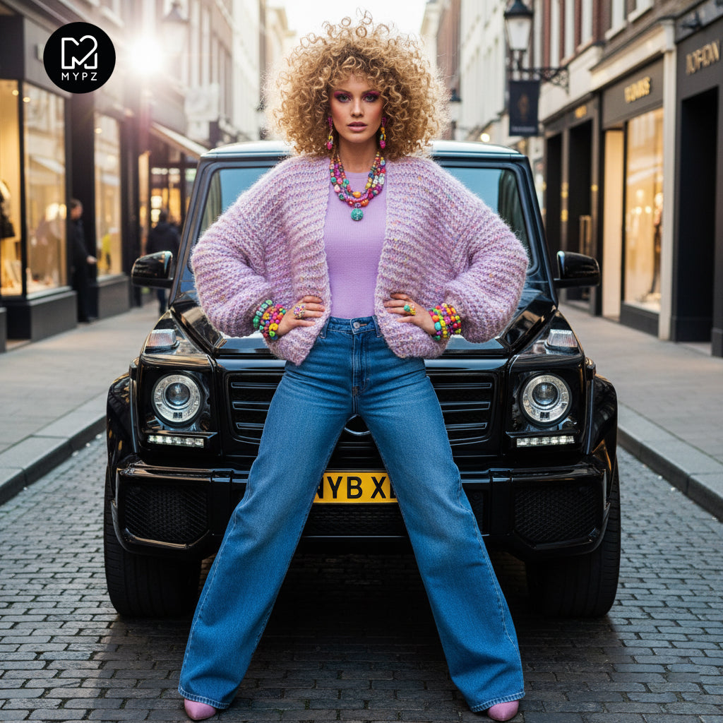 Knit pattern – MYPZ Short Chunky Mohair-Merino Cardigan Confetti Night ...