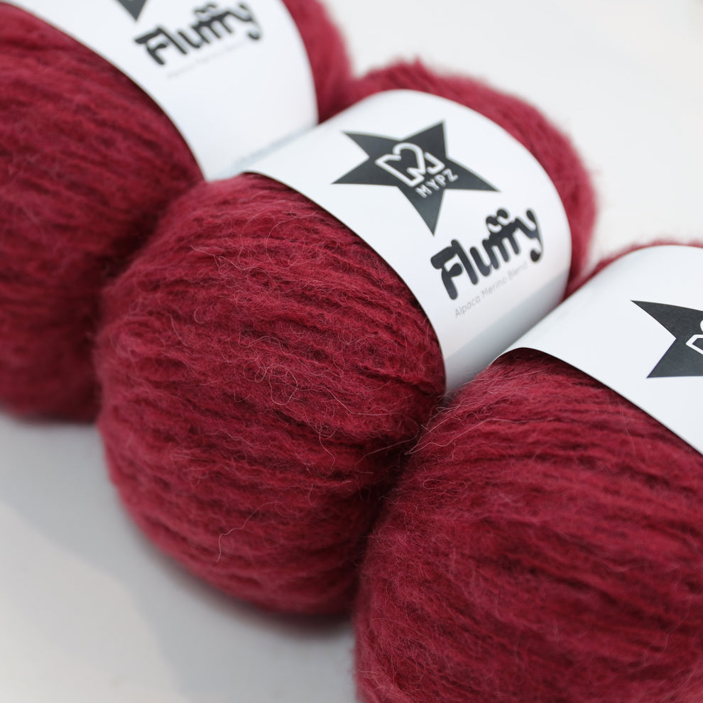 MYPZ Fluffy Burgundy Red – MYPZ Handmade Luxury