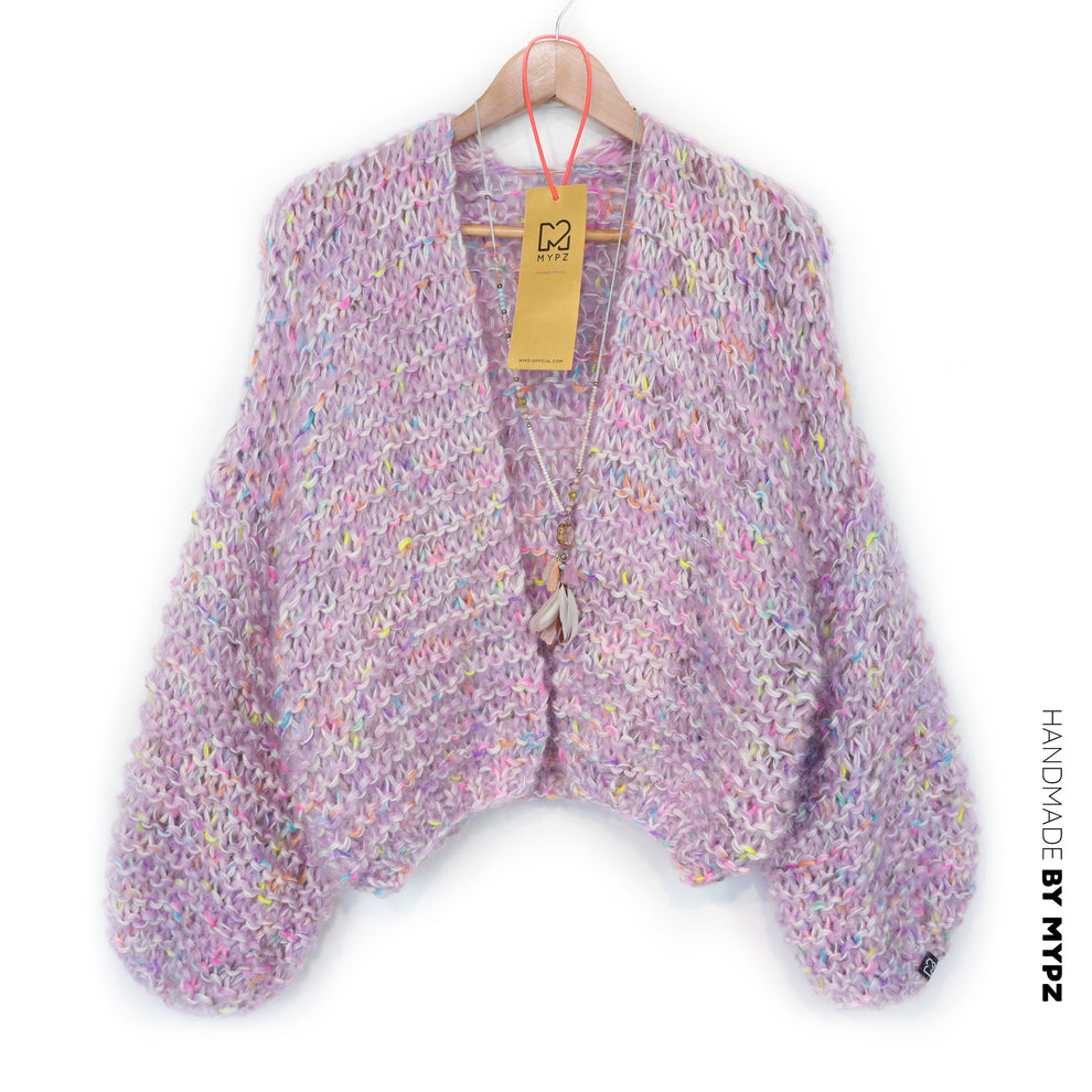 Knit pattern – MYPZ Short Chunky Mohair-Merino Cardigan Confetti Night ...