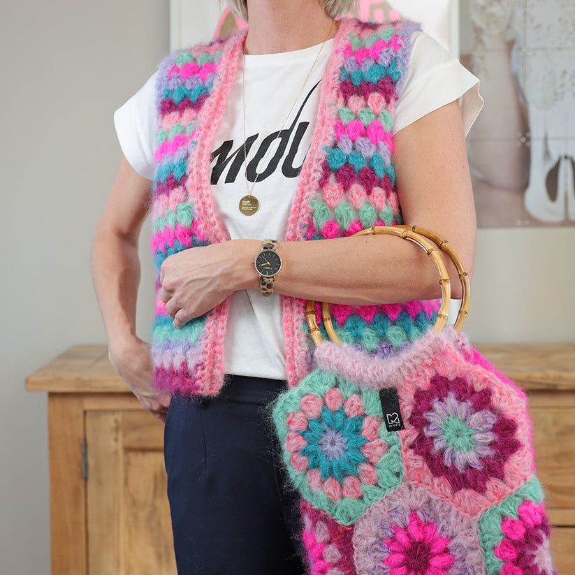 Crochet pattern - MYPZ Mohair Granny stripes Gilet Milano (ENG-NL ...