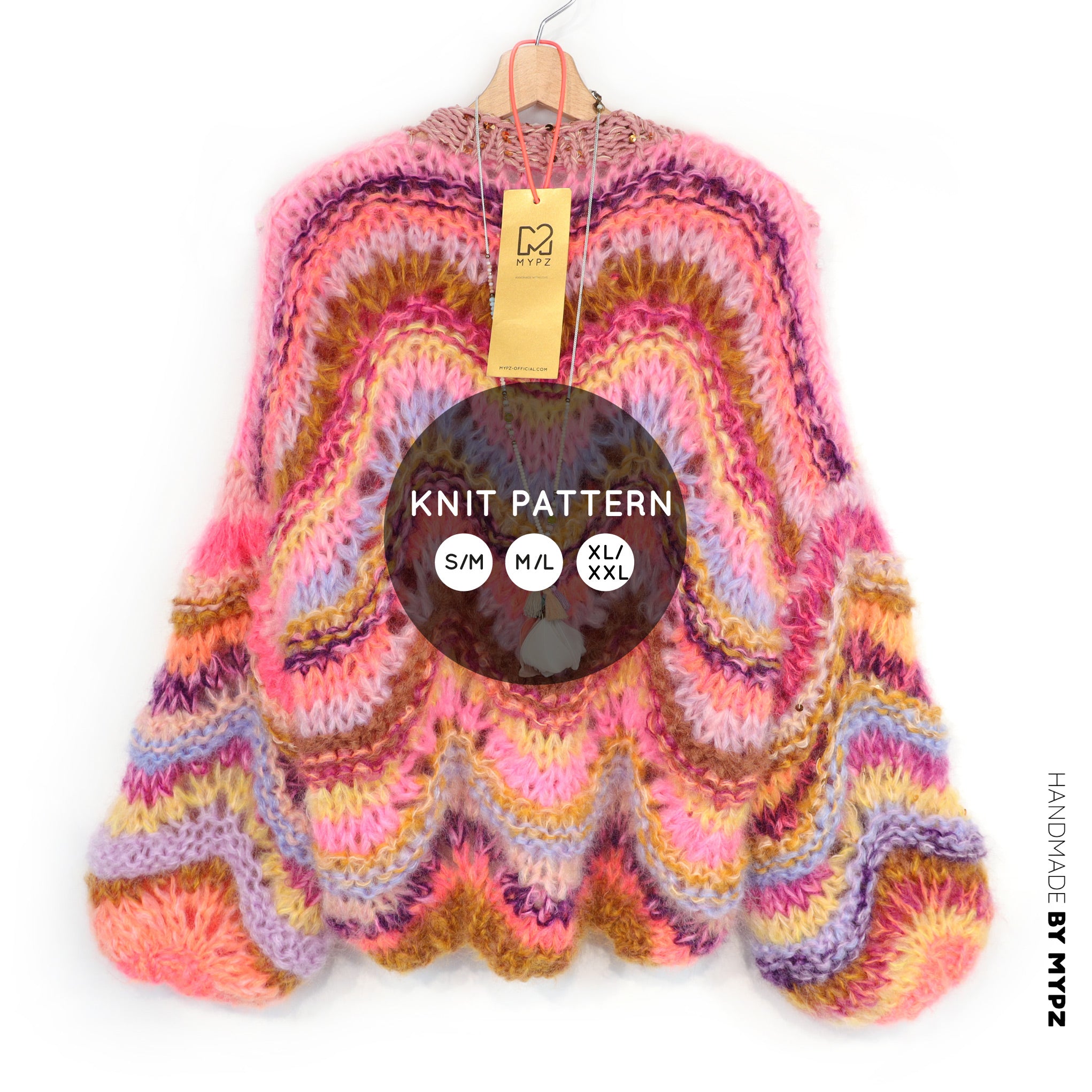 Knit pattern – Chunky Mohair Pullover Colorflow Wave No.12 (ENG-NL-DE ...